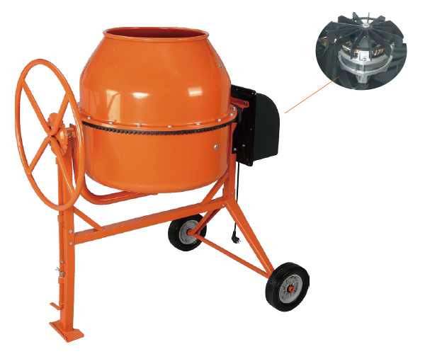 250L CEMENT MIXER,Orange color XH-PCM250 – Totalsafe Building Supplies